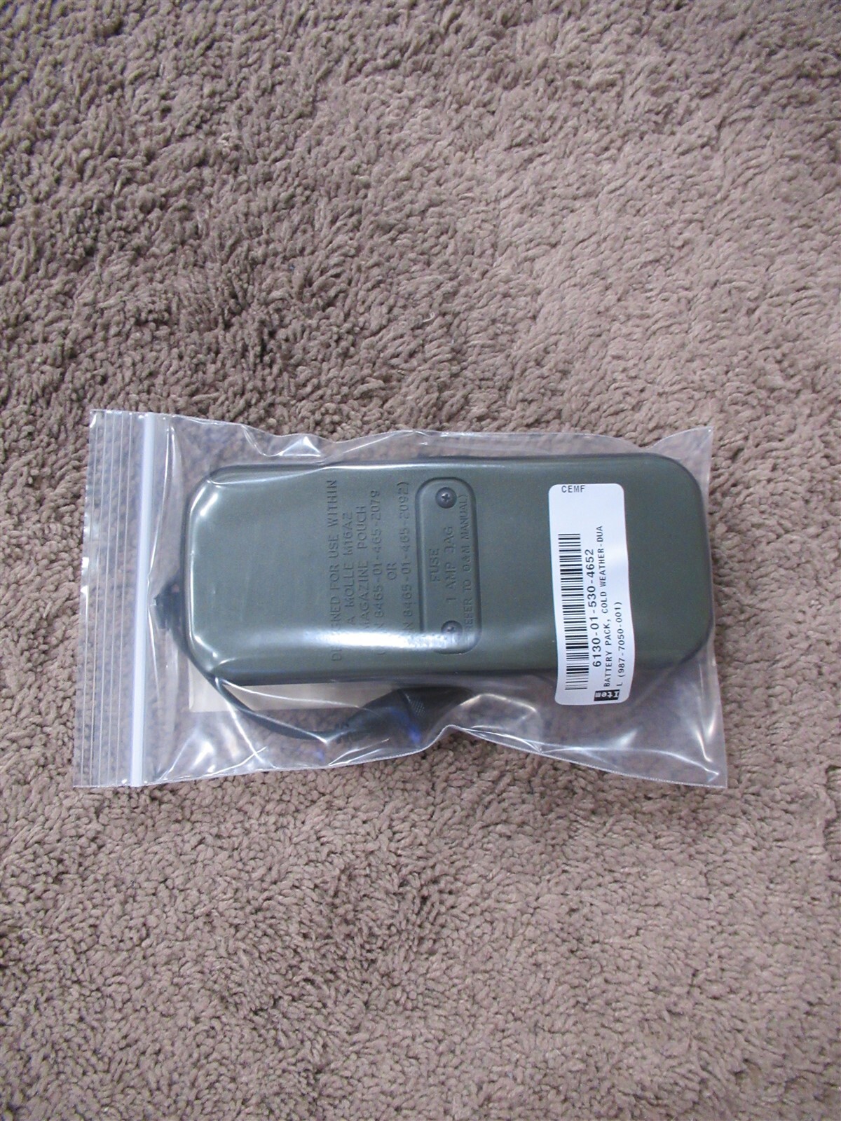 DAGR Cold Weather Battery Pack, P/N 987-7050-001, NSN 6130-01-530-4652 ...