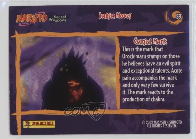 2007 Panini/Inkworks Naruto: Secret Weapons Jutsu Moves Sasuke Uchiha ...