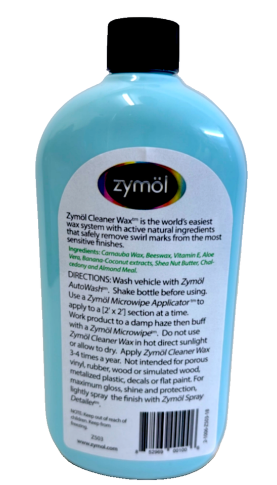 Zymol Cleaner Wax SiO2 Car Polish & Protection Non-Solvent Formula 2pk ...