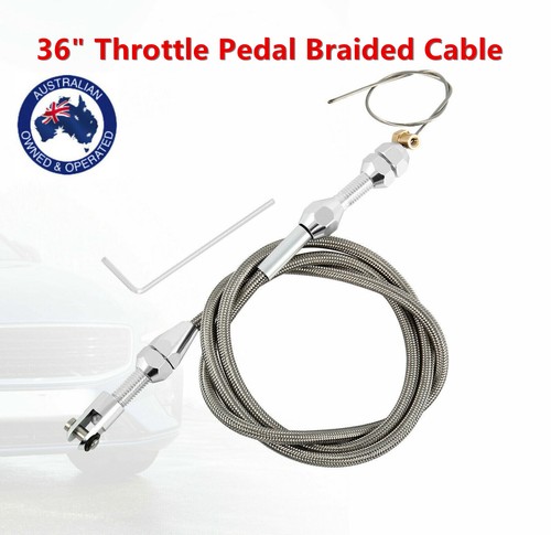 36inch Stainless Steel Braided Throttle Gas Cable Kit LS1 LS Engine 4.8 ...