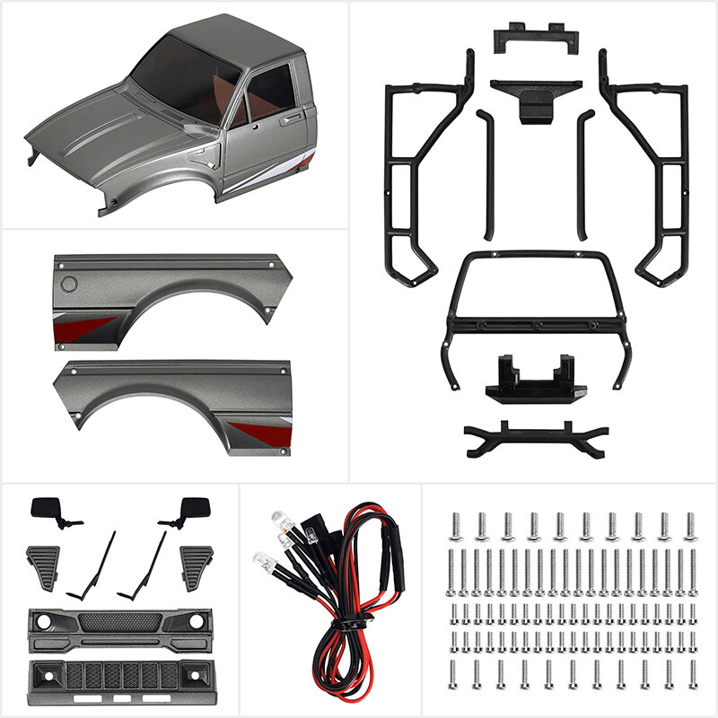 INJORA IR60 Pickup Hard Body Shell with Bed Rack for 1/18 TRX4M ...