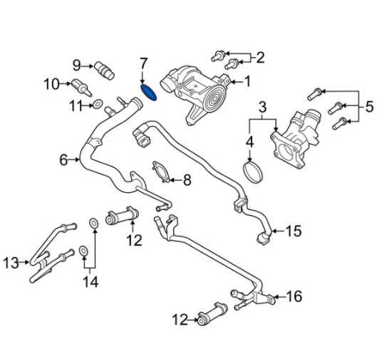 Volvo Xc90 Mk1 Engine Coolant Pipe O-ring 31109233 Genuine for sale ...