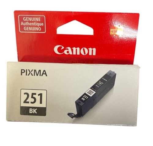 Lot of (4) Genuine Canon Pixma 251 BK Black Ink Cartridge New Sealed ...