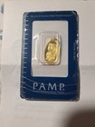 Rare 2.5g 999. 9 Gold Lady Fortuna Oval Pendant Pamp Bar On Card Cert ...