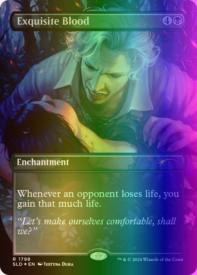 MTG Exquisite Blood (Rainbow Foil) (1798b/2052) Secret Lair Drop Series ...