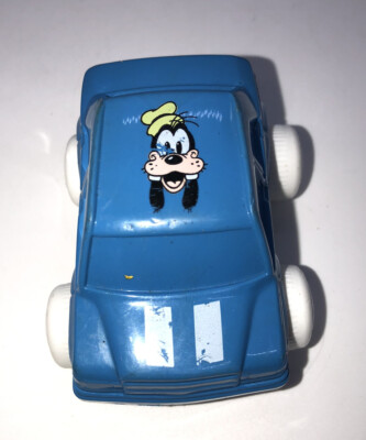 Vintage Disney's Goofy Viking Toys Sweden Goofy Plastic Car~ Blue w ...