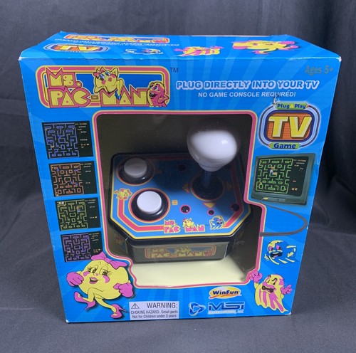 Ms. PACMAN Plug and Play Classic Arcade TV Game MSI Entertainment 1993 ...