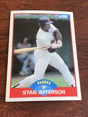 1989 Score #519 Stan Jefferson Padres C2051* | eBay