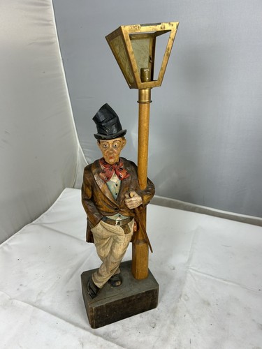 Karl Griesbaum Carved German Lamp Post Whistler Black Forest. For ...