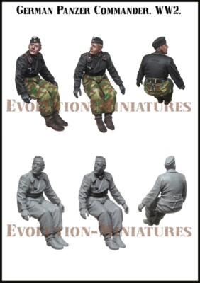EVOLUTION MINIATURES 1:35 EM-35181 WWII GERMAN PANZER CREWMAN (1 FIGURE ...