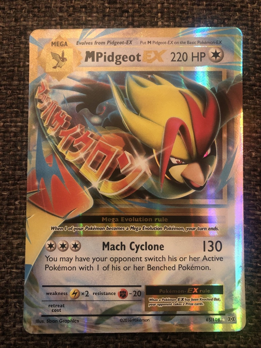 Pokemon Mega Pidgeot Card Pokémon TCG XY Evolutions Pidgeot EX And