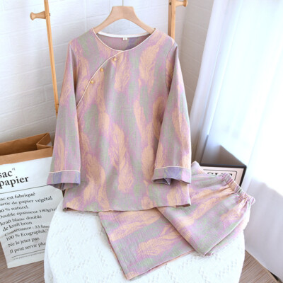 Dreamy Feathers: Long Cotton Chinese Style Ladies Top and Bottom ...