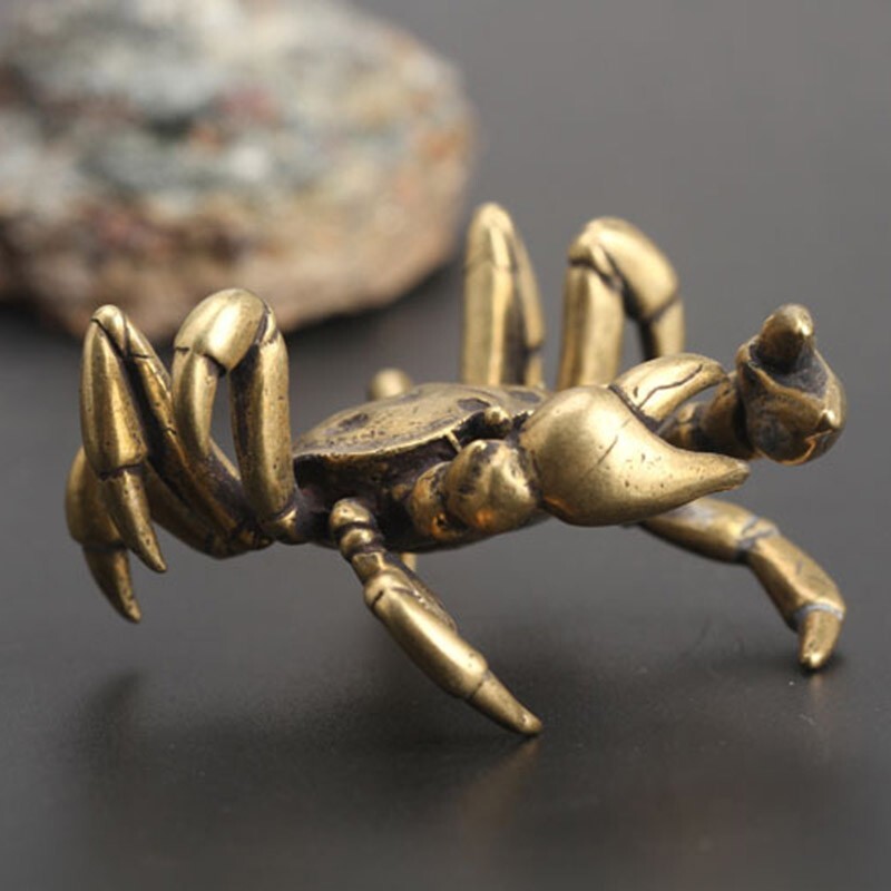 Mini Solid Copper Figurines Home Office Desk Decor Ornaments Handmade ...