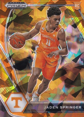 2021 Panini Prizm Draft Picks #19 Jaden Springer Orange Ice - Celtics ...