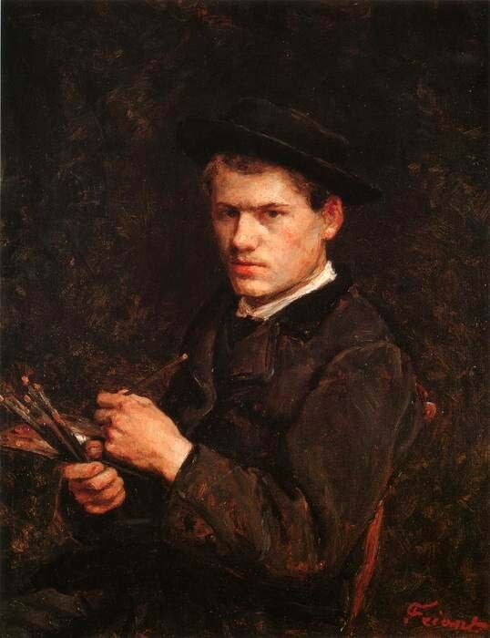 Dream-art Oil painting -mile-Friant-Self-portrait gentleman artist in ...