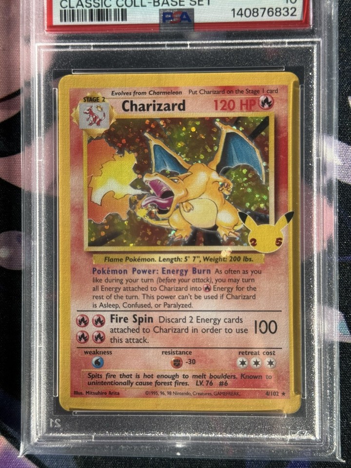 Pokémon TCG Charizard 4/102 Celebrations Classic Collection Holo 2021 ...