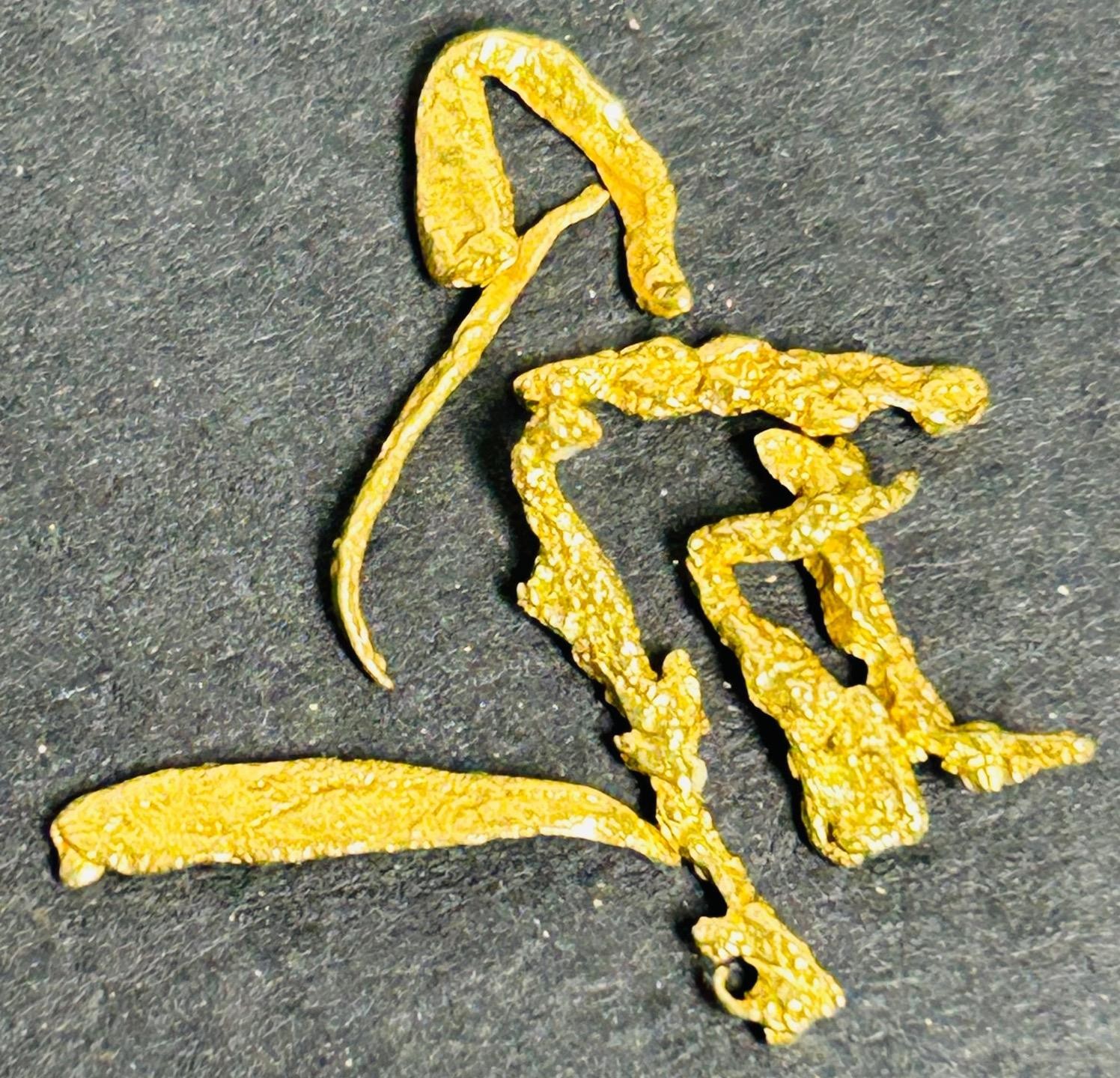 Wire Gold Specimens Nuggets Alaska Placer 2.1338 Grams Rare Myrtle ...