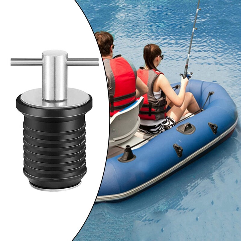 2X Marine Boat Plug T-Handle Screw Adjustable Rubber Deck Plug ...