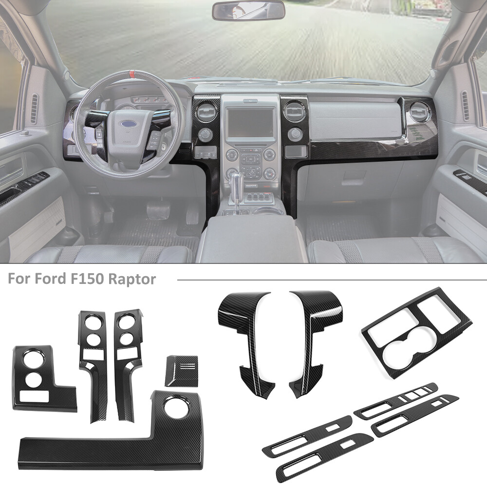 12x Interior Trim Cover Decor Bezels For Ford F150 Raptor 2009-2014 ...