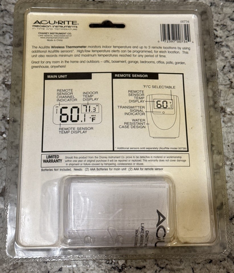 New Acurite Indoor & Outdoor Wireless Programmable Thermometer Recorder | eBay