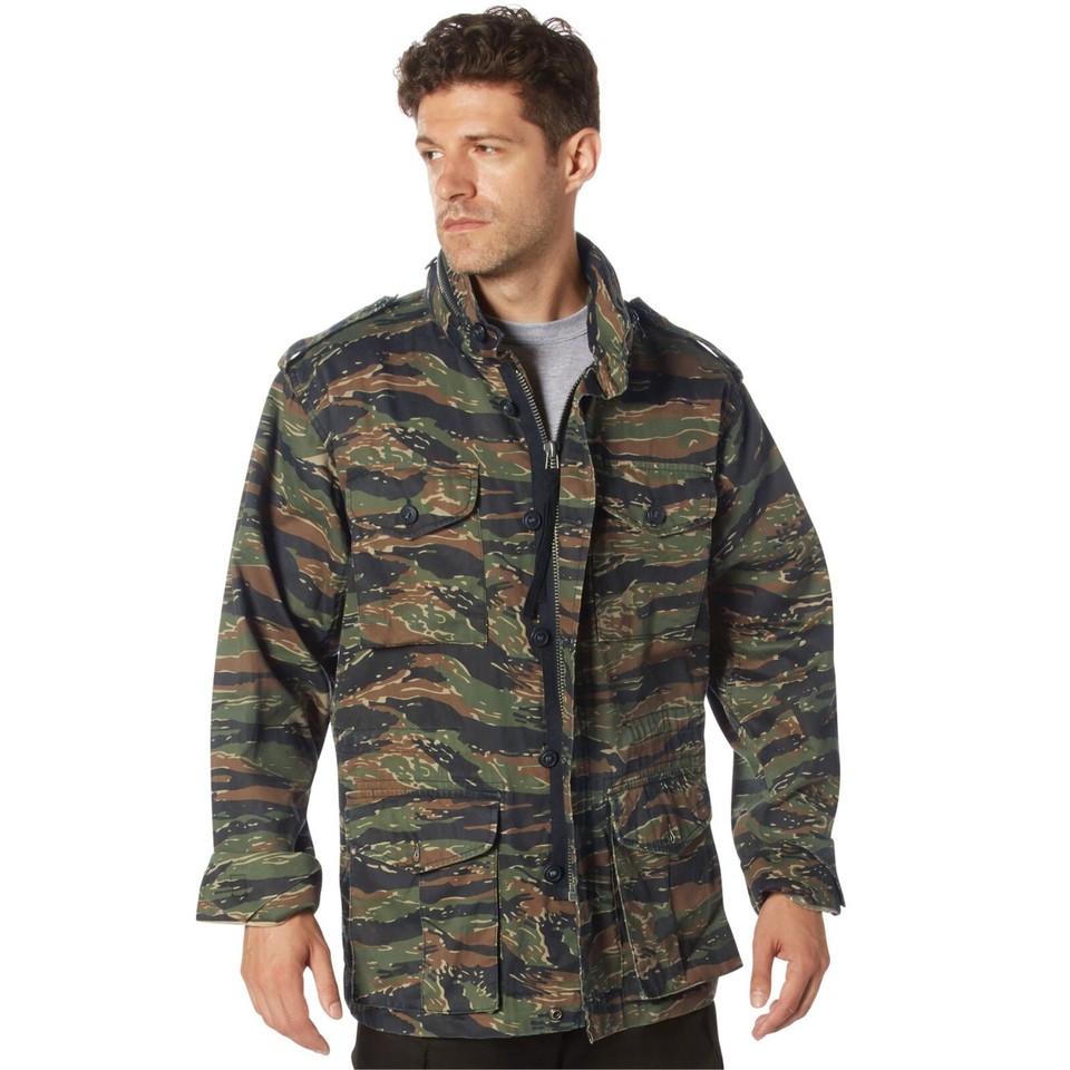 Rothco Lightweight Military M-65 Field Jacket Vintage Army Uniform Camo ...
