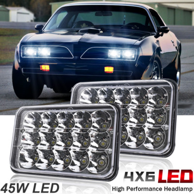 2X DOT 4x6" LED Halo Headlights Hi/Lo Sealed Beam Kit FIT Pontiac Trans ...