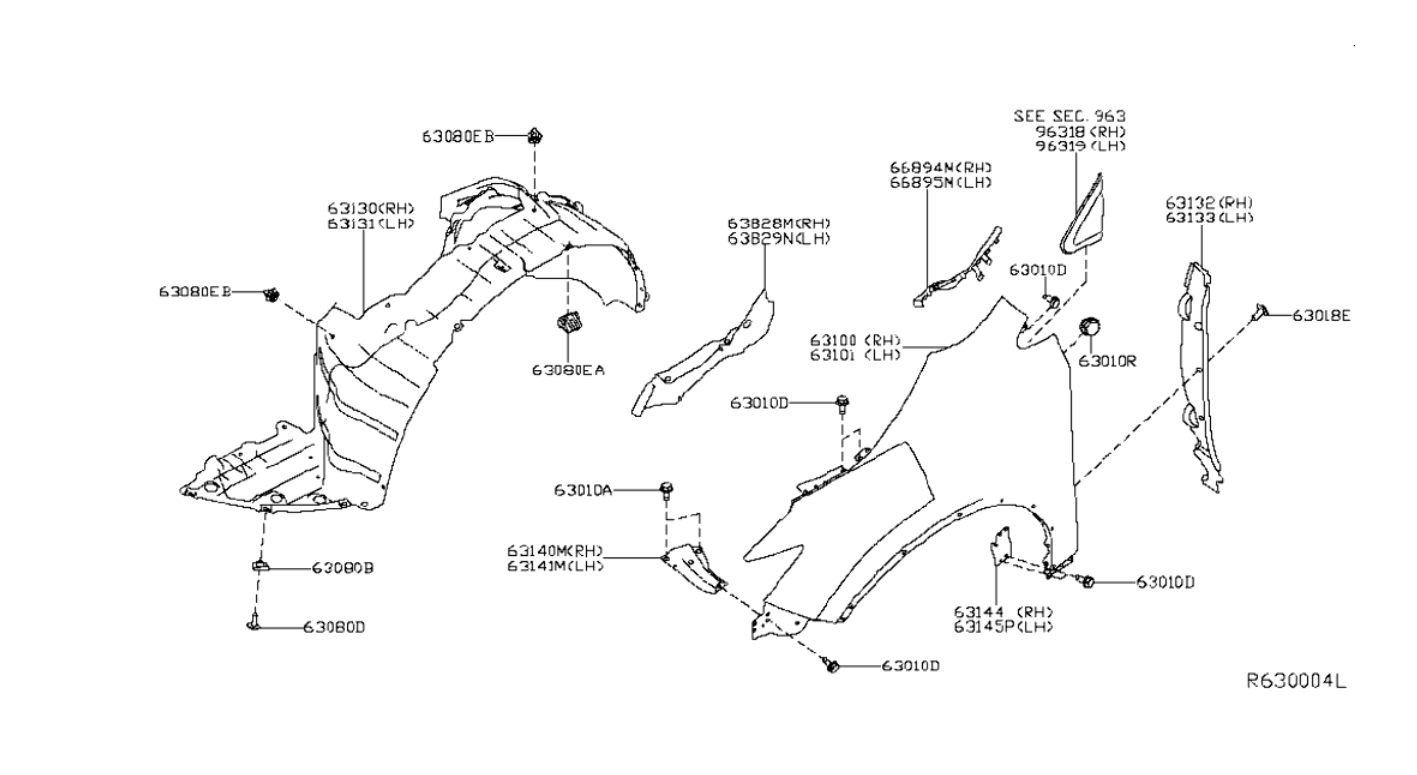 LEFT DRIVERS SIDE COWL EXTENSION TRIM 66895-9UA0A Fits For 16-19 NISSAN ...