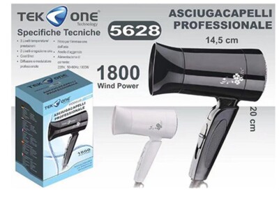 MINI PHON ASCIUGA CAPELLI PIEGHEVOLE PORTATILE 750W FONO DA VIAGGIO ...