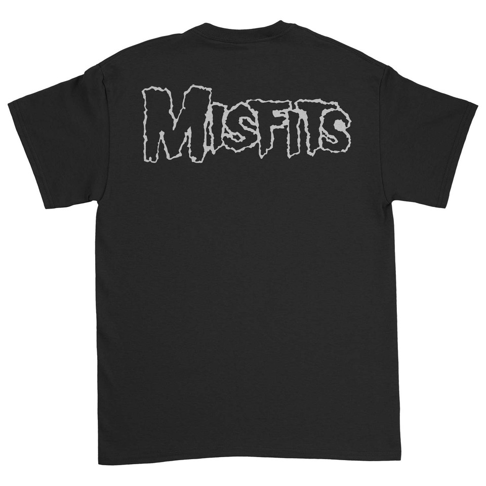 Men's Misfits Classic Fiend Skull (Back Print) Slim Fit T-shirt Small ...