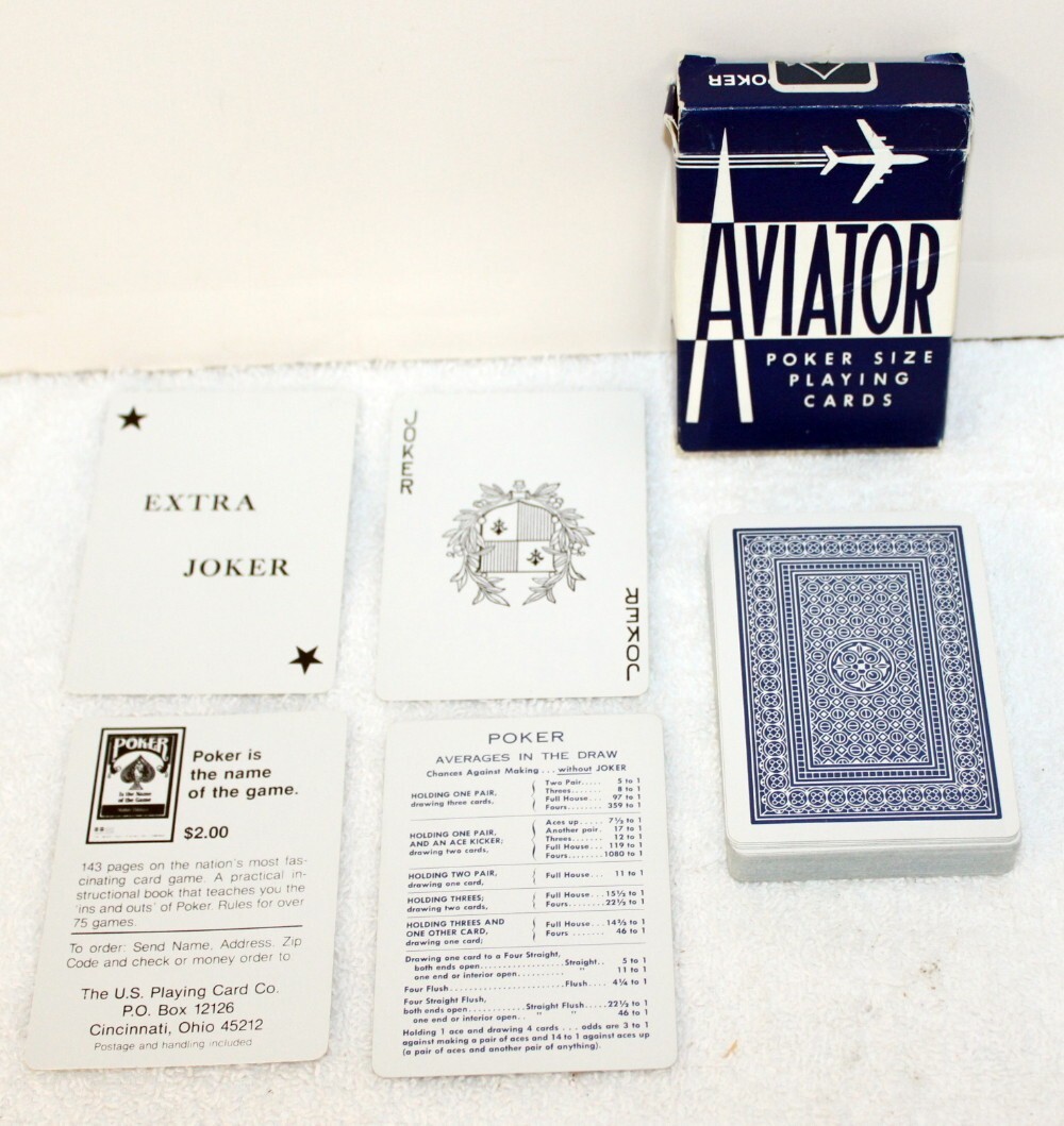 Aviator 914 Poker Size Playing Cards Complete in Box ~ Nice | eBay