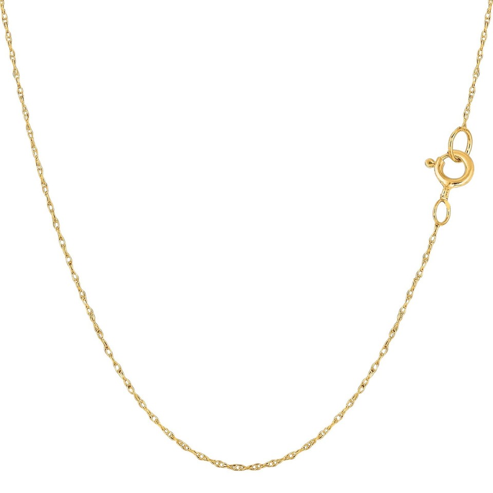 NEW 14K Solid Yellow Gold .85mm Loose Rope Chain With Spring Ring Lock ...
