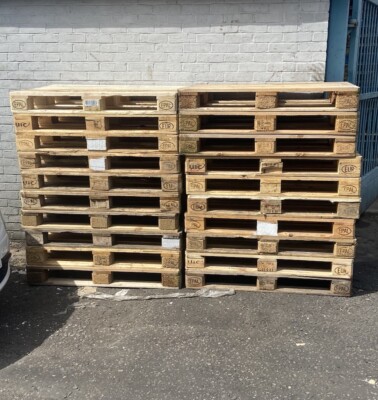 USED EURO PALLETS 1200mm x 800mm WOODEN STURDY PALLETS | eBay