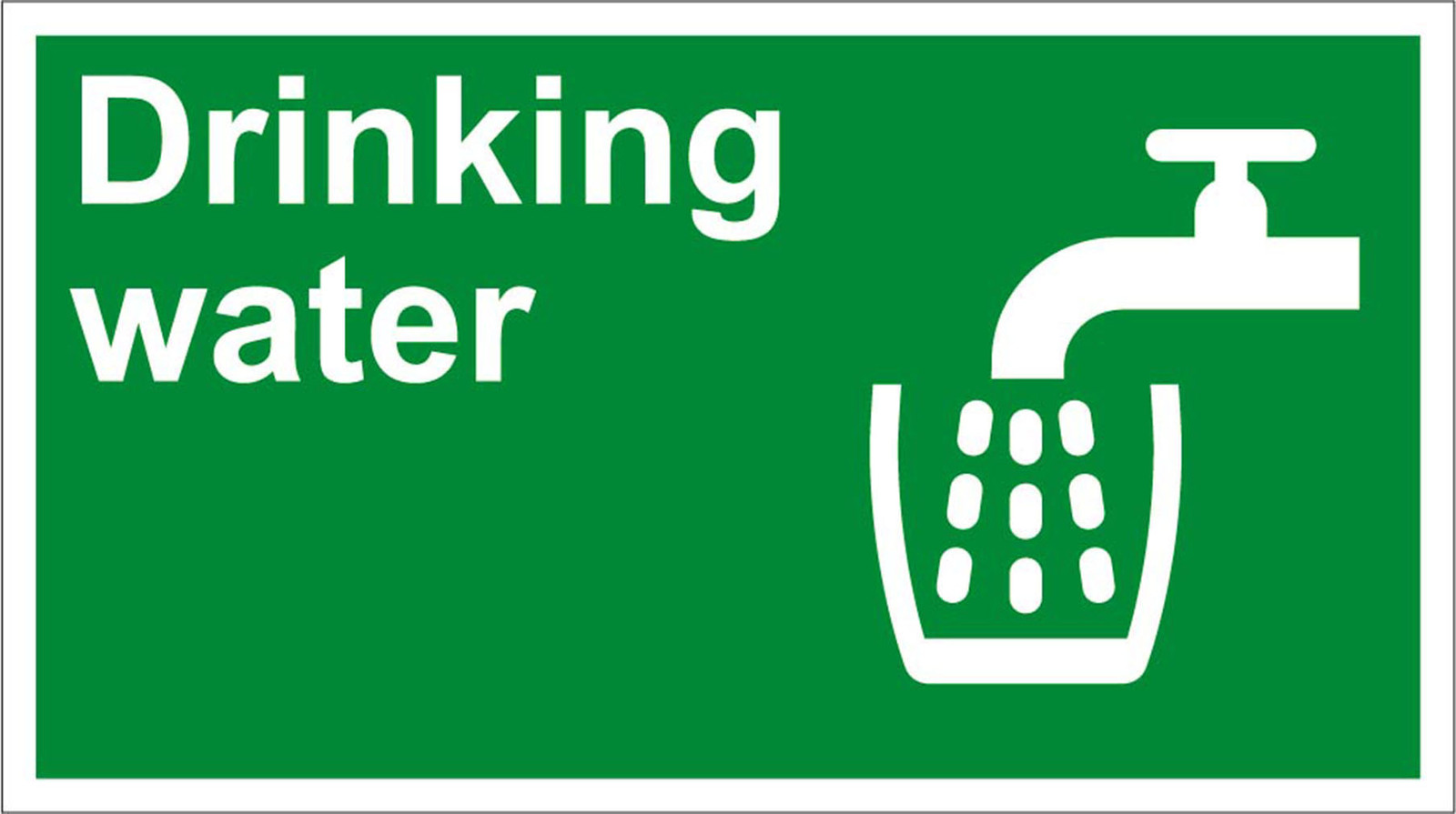 Drinking Water Safety OSHA / ANSI Aluminum METAL Sign | eBay