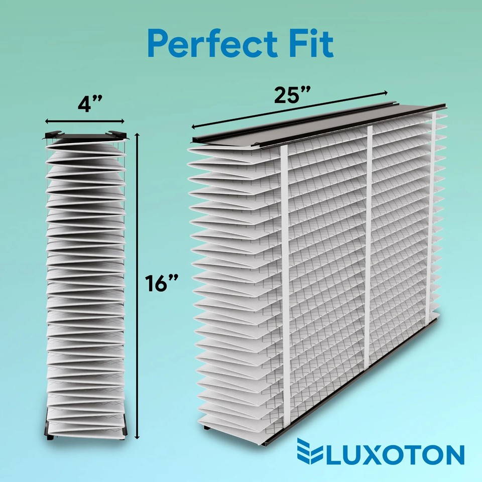 LUXOTON for AprilAire 413 Replacement Filter - 2 Pack Collapsible ...