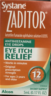Alcon Zaditor Antihistamine Eye Drops 5ml 300654011057 | eBay