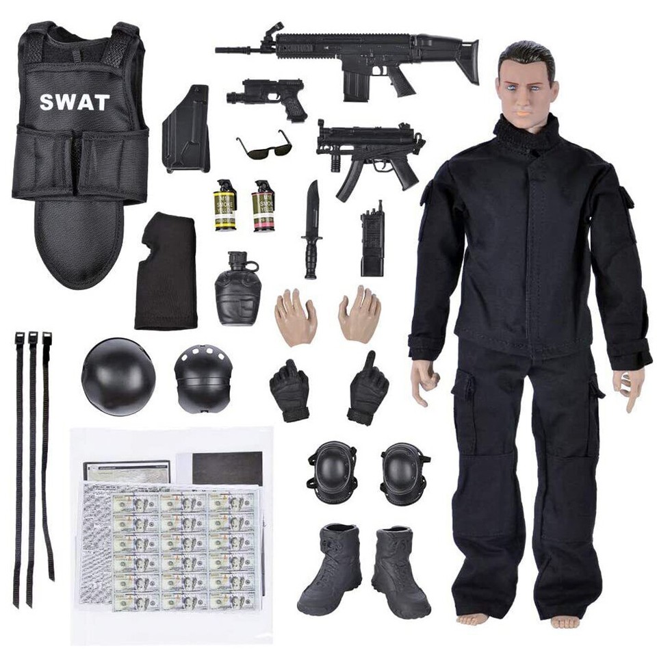 12-inch SWAT Soldier Action Figures Military Collection Model Toy Kids ...