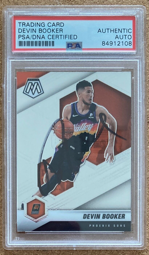 DEVIN BOOKER Signed 20-21 Mosaic Card #33 PSA/DNA SLAB SUNS Autographed ...