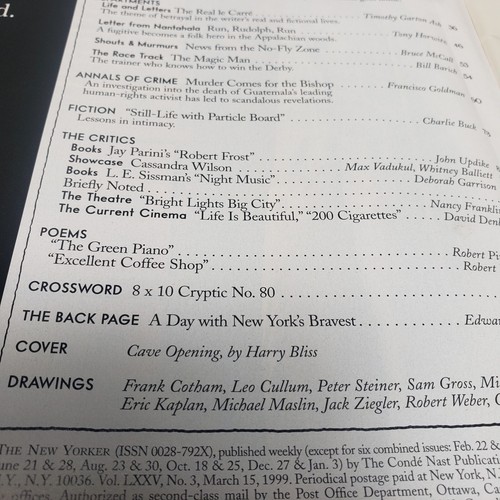 1999 MARCH 15 THE NEW YORKER MAGAZINE - NICE ILLUSTRATED COVER - NY 193 ...