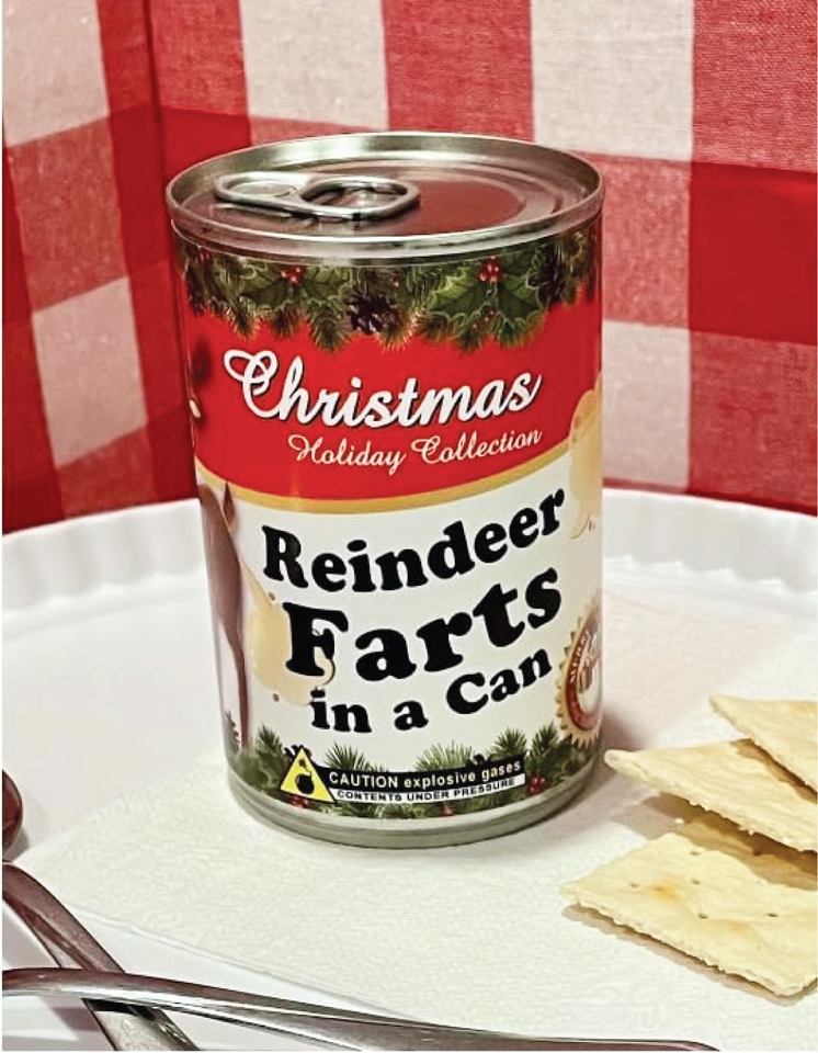 FUNNY CHRISTMAS Soup Chili Fart Can Labels STOCKING STUFFER Joke Gag ...