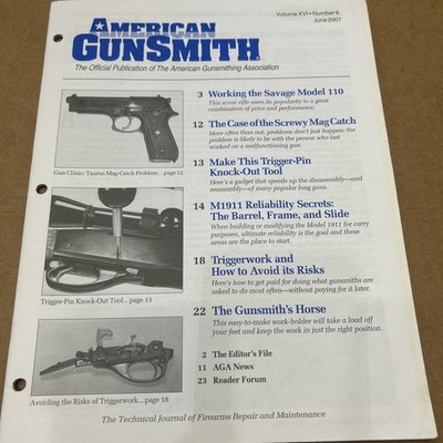 AMERICAN GUNSMITH JUNE 2001, WORKING THE SAVAGE MODEL 110 | eBay
