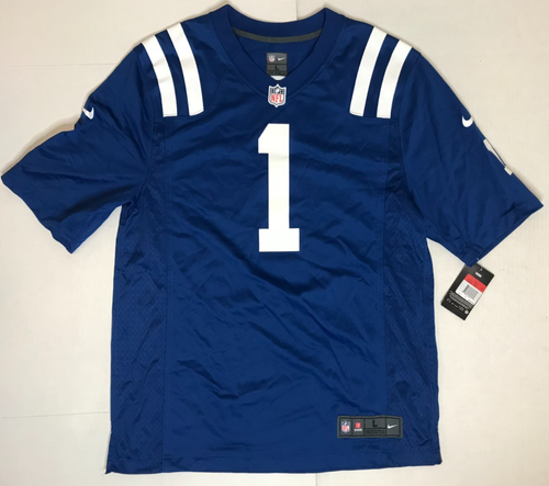 Nike Pat McAfee #1 Indianapolis Colts NFL Blue On Field Jersey Men's L ...
