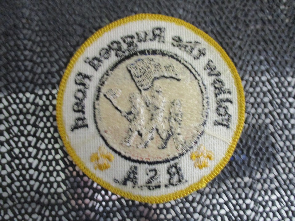 Vintage 3" Boy Scouts Follow the Rugged Road BSA Embroidered Patch | eBay