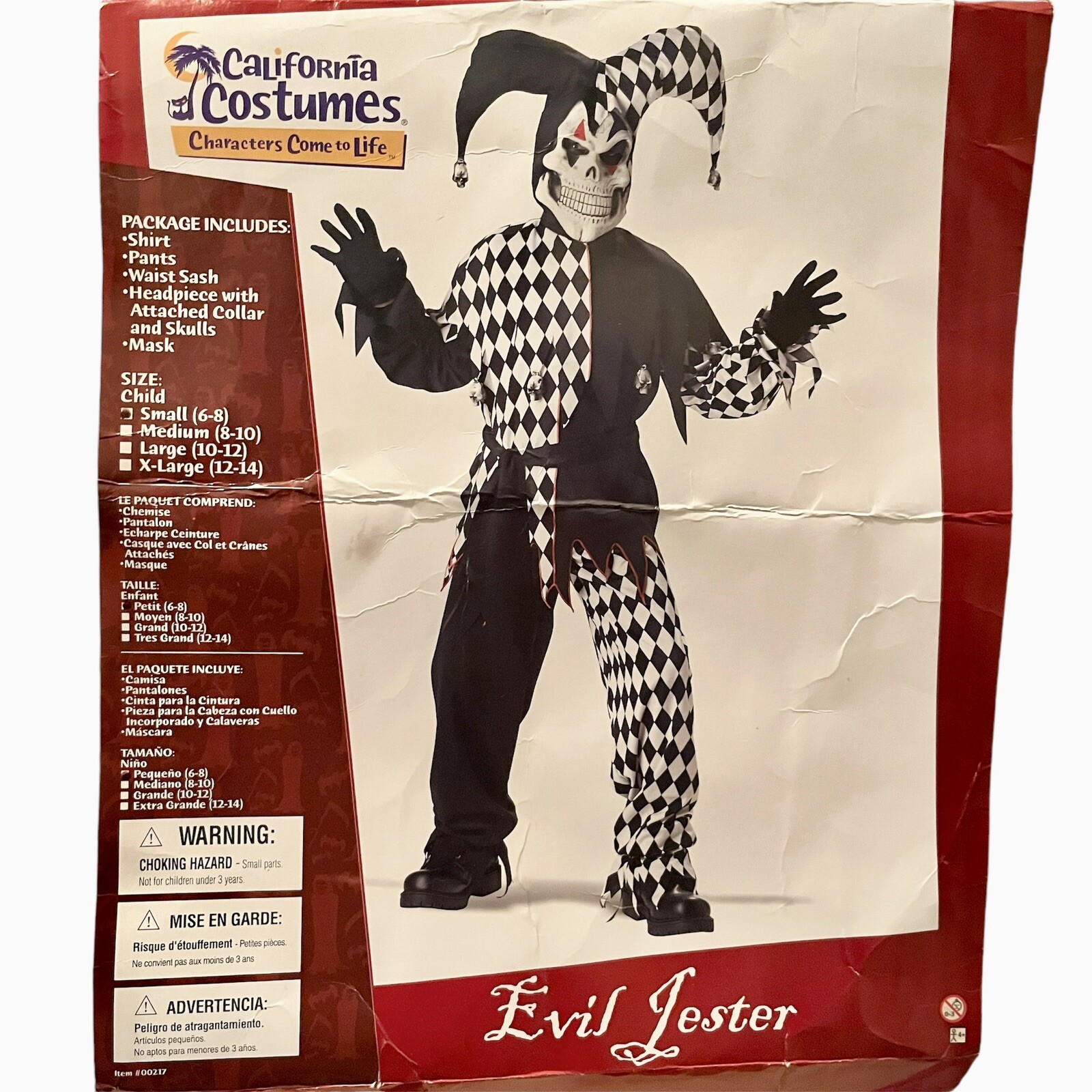 California Costumes Child Kids Evil Jester Costume, S… - Gem
