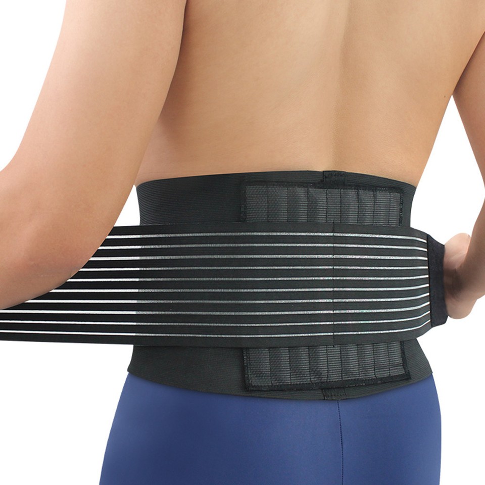 Kuangmi Back Waist Support Belt Brace Breathable Double Pull Lumbar ...