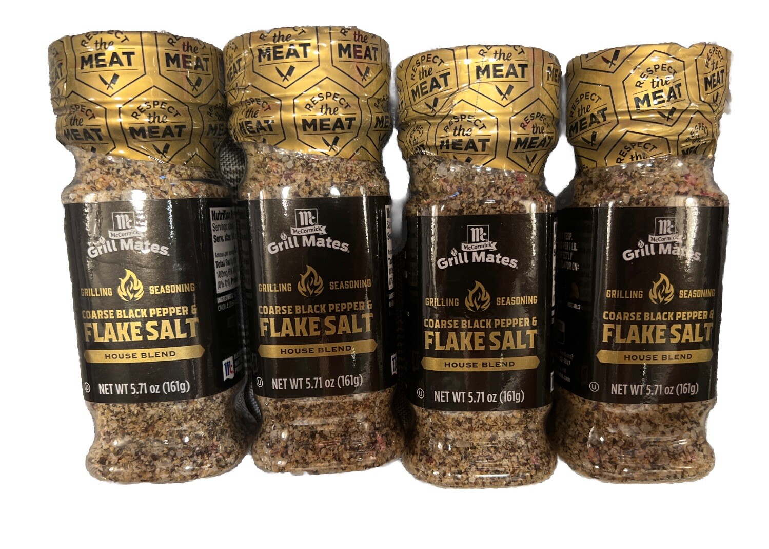 McCormick Grill Mates Coarse Black Pepper & Flake Salt Grilling Lot of ...