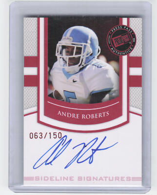 2010 Press Pass PE #SSAR Andre Roberts RC Auto #'d /150 | eBay