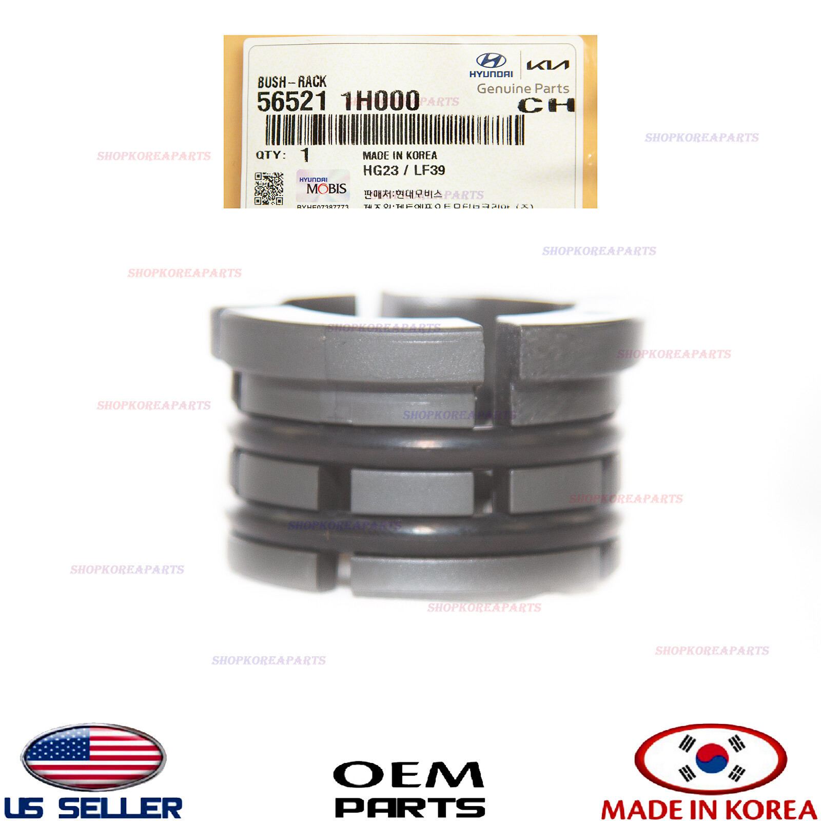 5pcs Hyundai Genuine Steering Rack Bushing 565211H000 for sale online ...