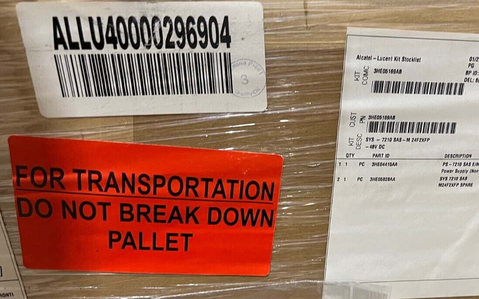 NEW Alcatel 7750 SR 12 7210 SYSTEM KIT BUNDLE W/ 12-Slot DC Integrated ...