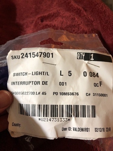 Frigidaire Refrigerator Light Switch 241547901 Genuine OEM | eBay