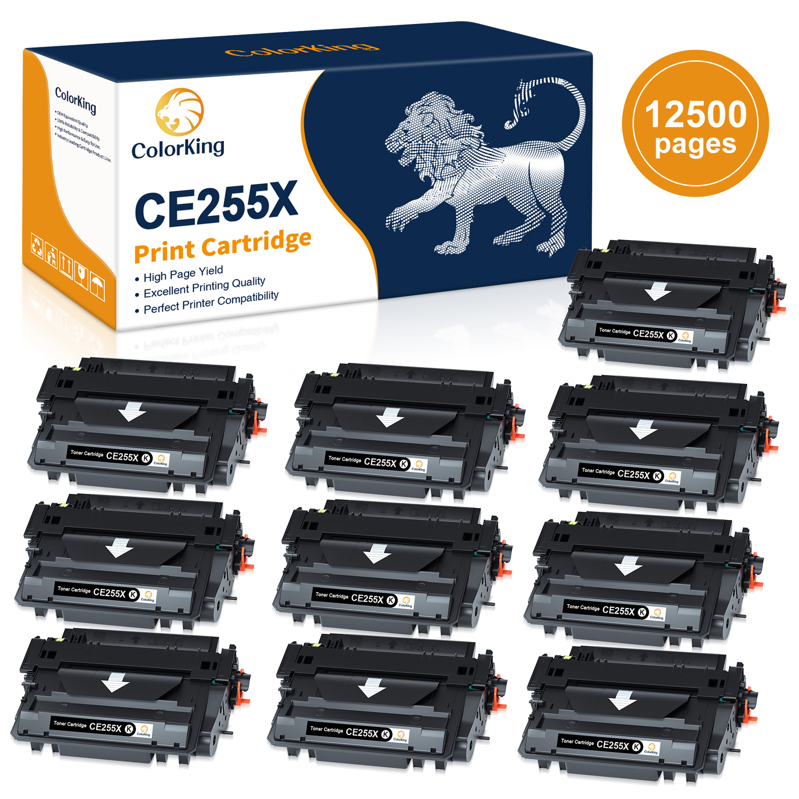 10-Pack CE255X Toner Cartridge for HP LaserJet Enterprise P3015x P3016 MFP M525f | eBay